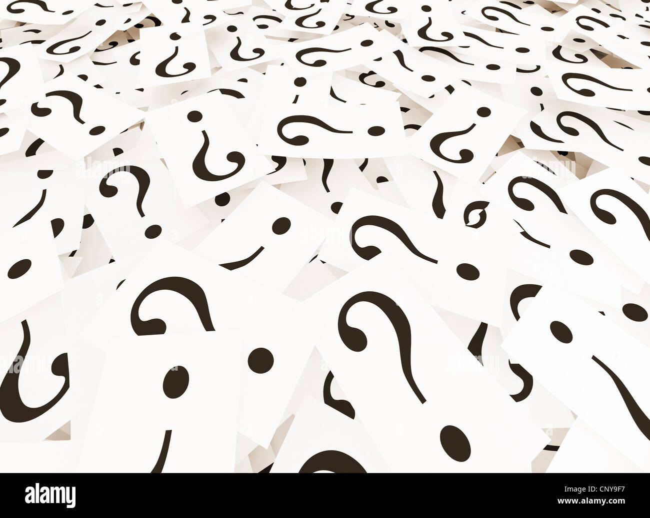 Question mark symbol on paper stickers Stock Photo - Alamy