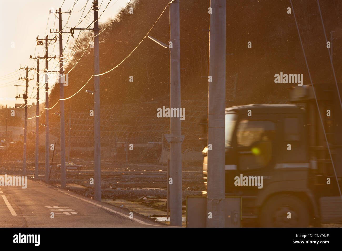 devastation caused by the earthquake and tsunami of March 11th 2001 in ...