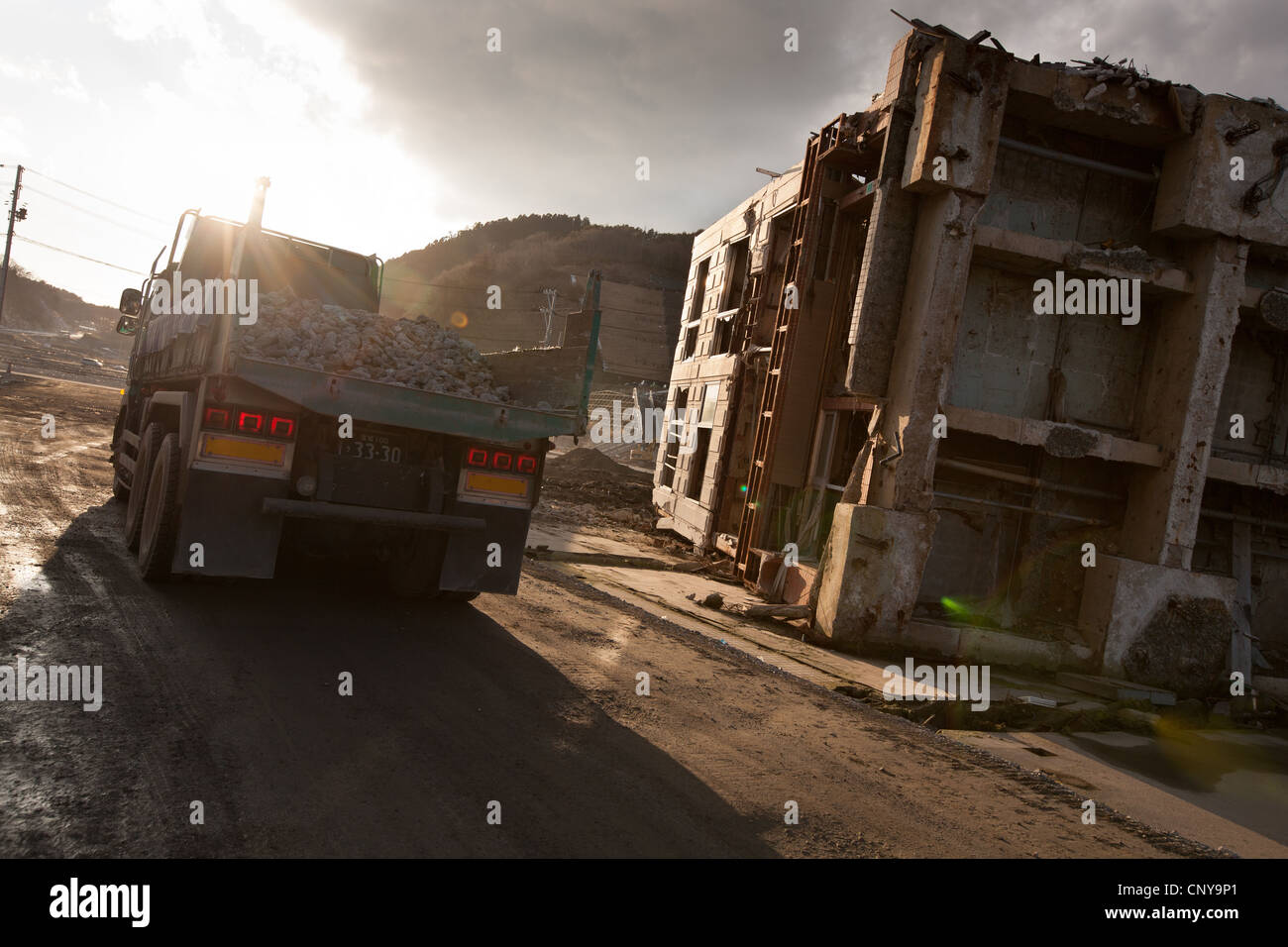 devastation caused by the earthquake and tsunami of March 11th 2001 in ...