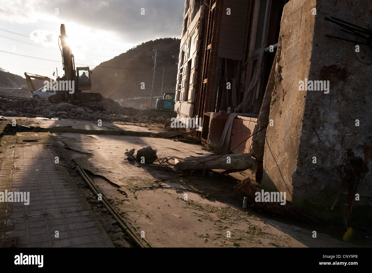 devastation caused by the earthquake and tsunami of March 11th 2001 in ...