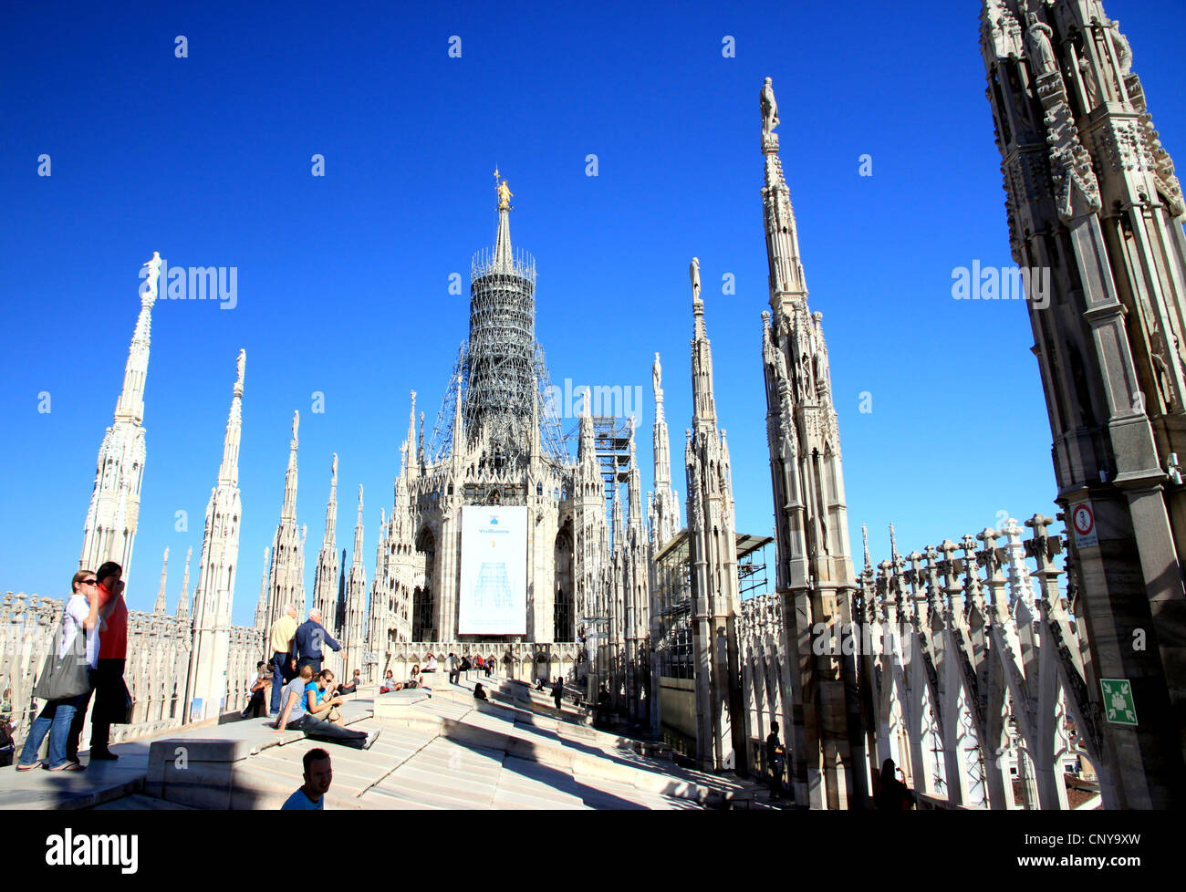 Milan Duomo Rooftop Stock Photo - Alamy