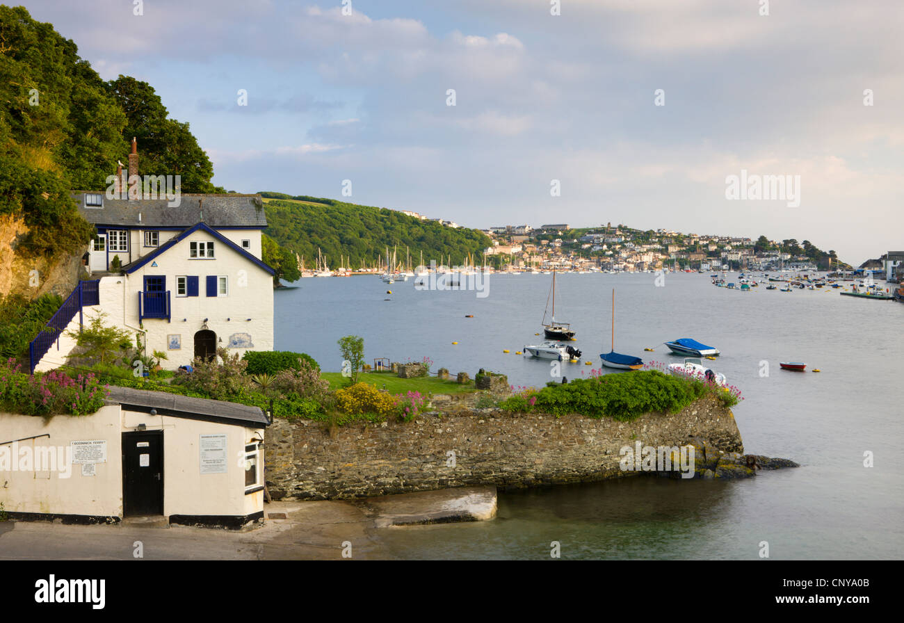 Fowey estuary and Daphne du Maurier's home beside the ferry landing ...