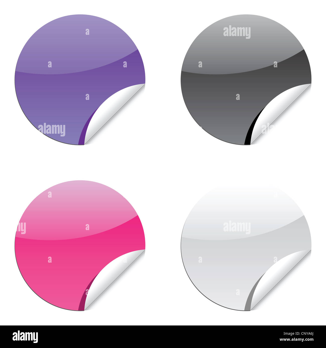 a set of glossy label stickers for sale price tag or message Stock ...
