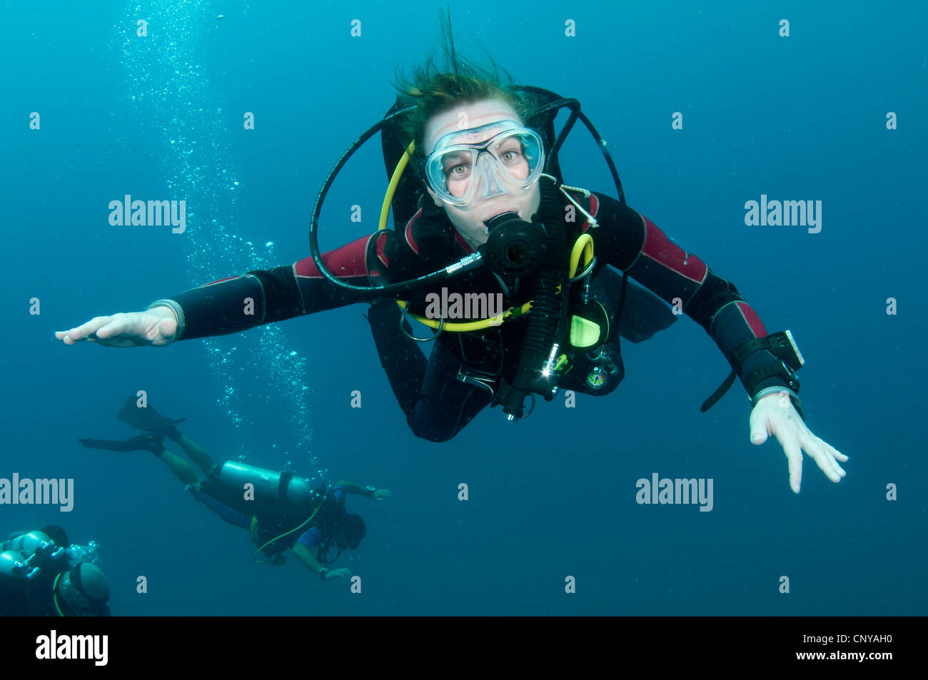 Scuba woman model hi-res stock photography and images - Alamy