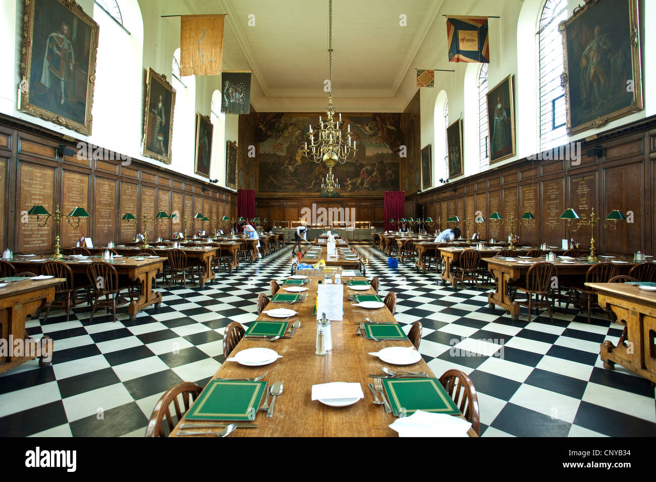 The Great Hall dining room at the Royal Hospital Chelsea, London ...