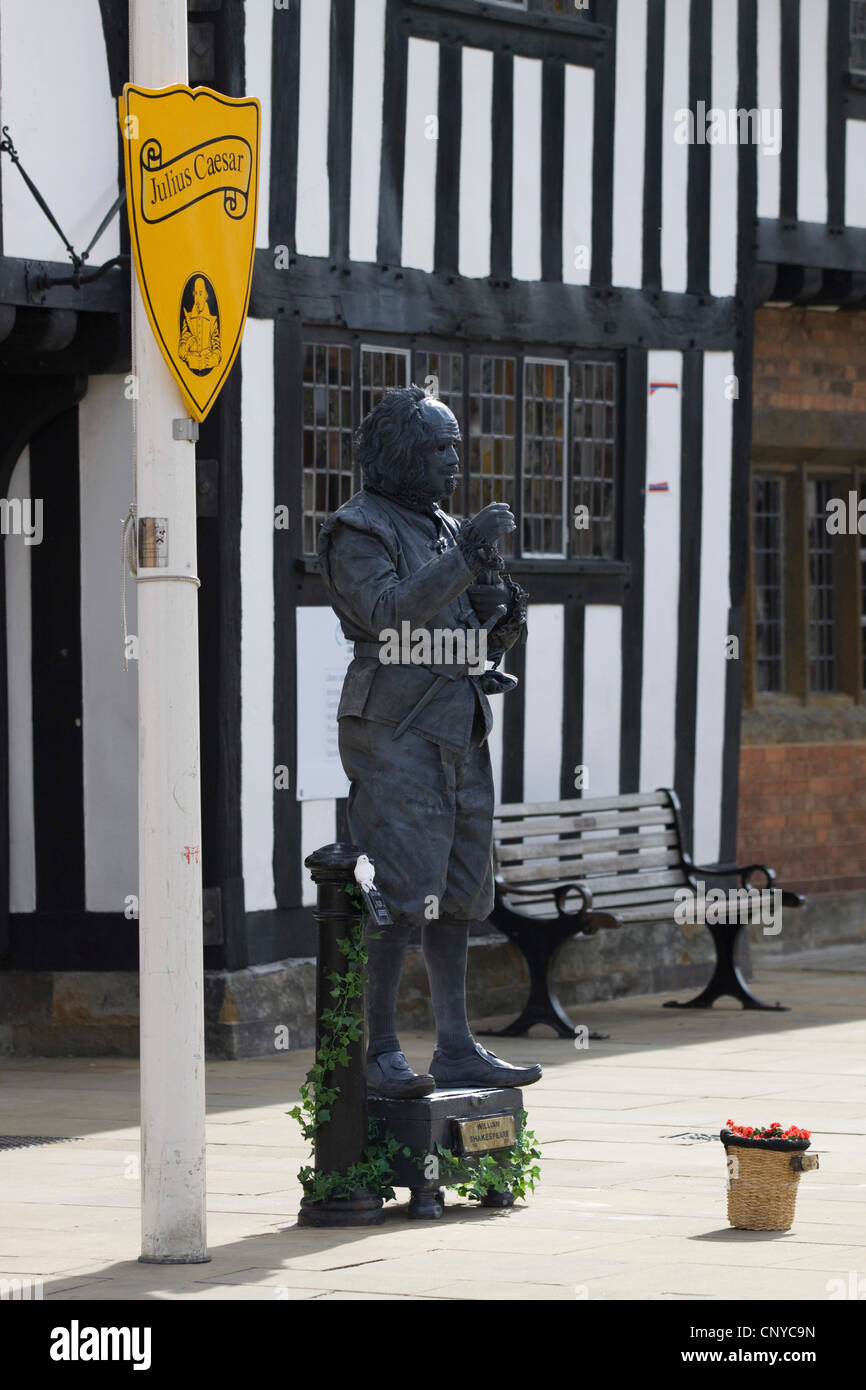 A Mime Artist and Busker on the streets of Stratford Upon Avon England ...