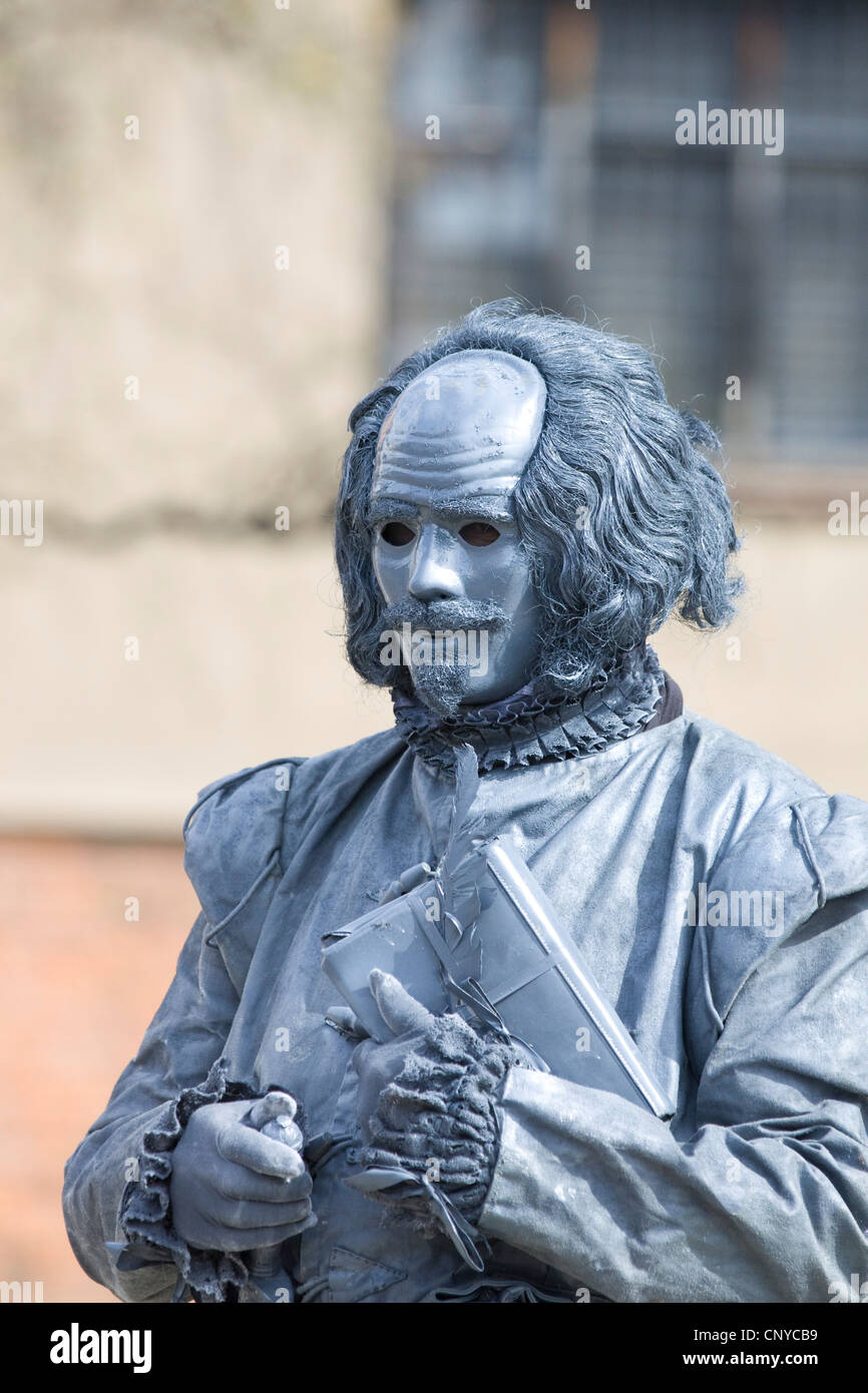 A Mime Artist and Busker on the streets of Stratford Upon Avon England ...