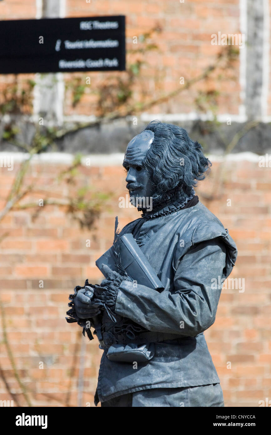 A Mime Artist and Busker on the streets of Stratford Upon Avon England ...