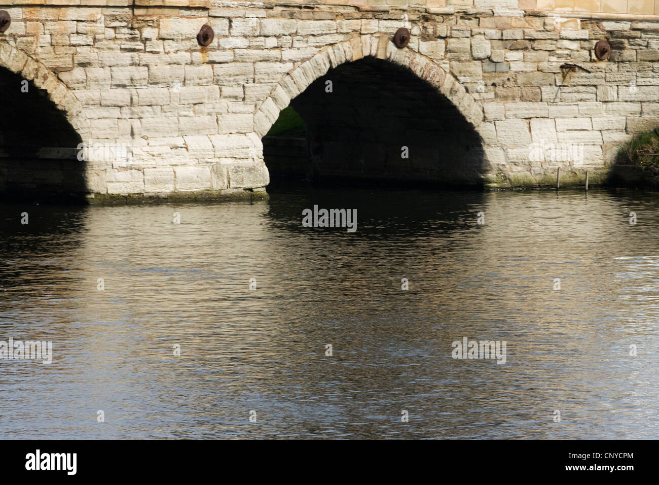 A stone bridge across the river Avon in Stratford Upon Avon England ...