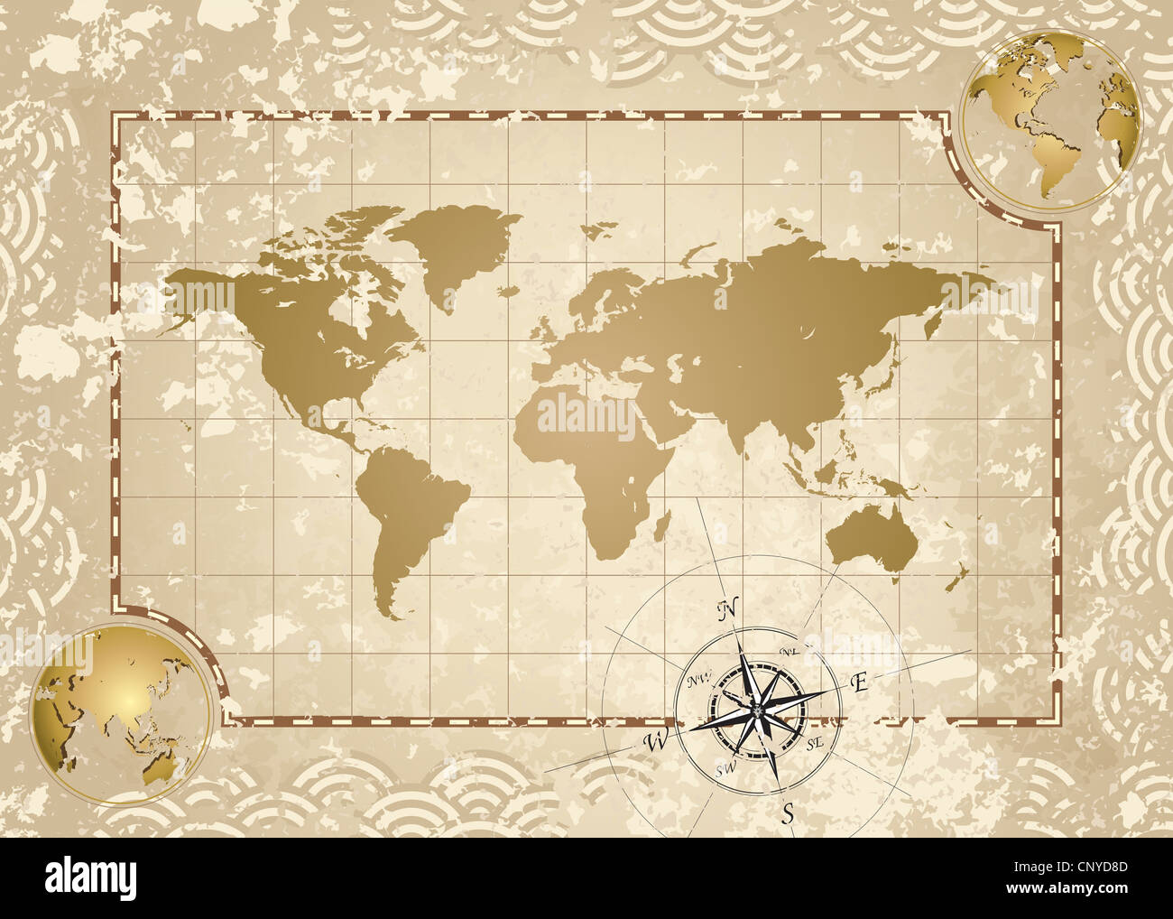 Antique world map hi-res stock photography and images - Alamy