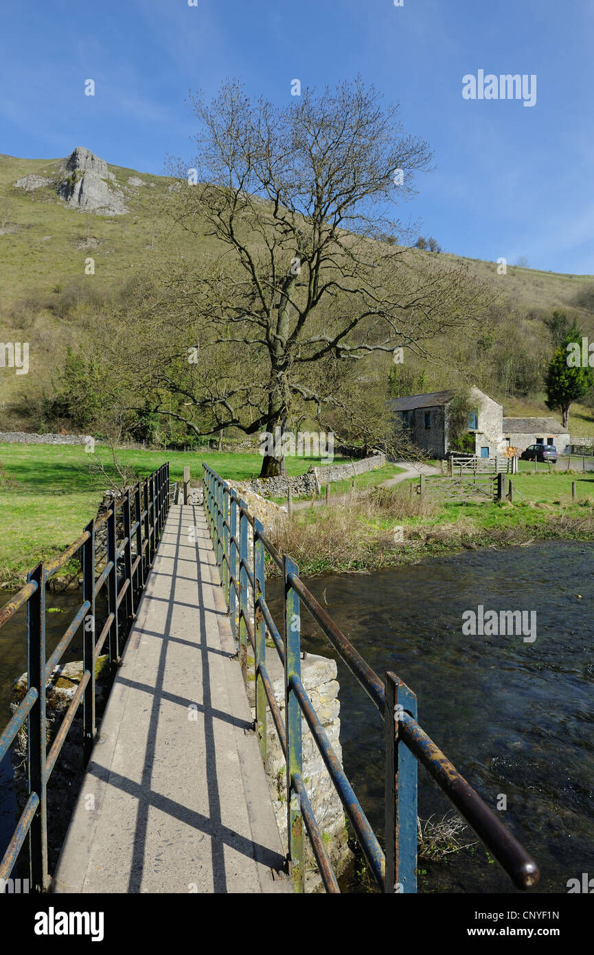 walkway over the river wye in monsal dale derbyshire england uk Stock ...