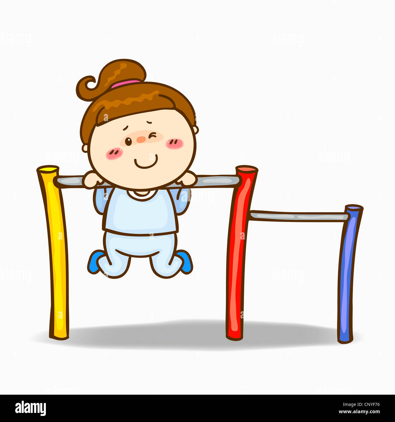 A girl doing chin-up Stock Photo - Alamy