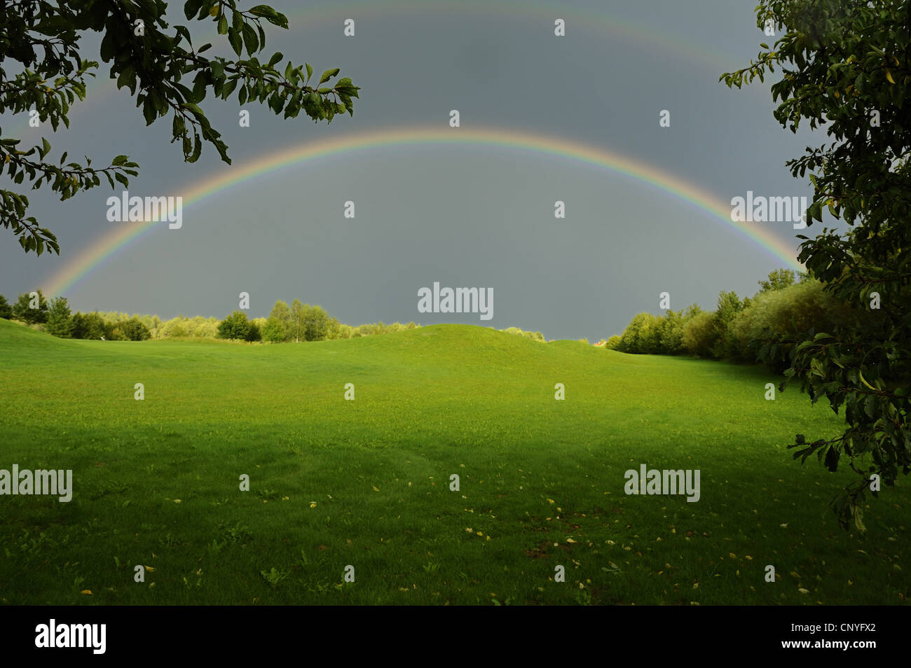 Panorama landscape view rainbow hi-res stock photography and images - Alamy
