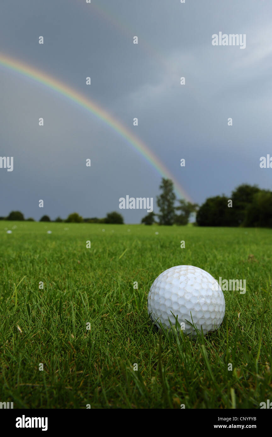 rainbow over a golf course, Germany, Bavaria Stock Photo - Alamy