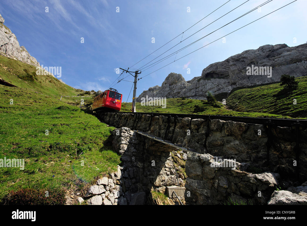 Cog Railway Pilatus Mountain Switzerland High Resolution Stock ...