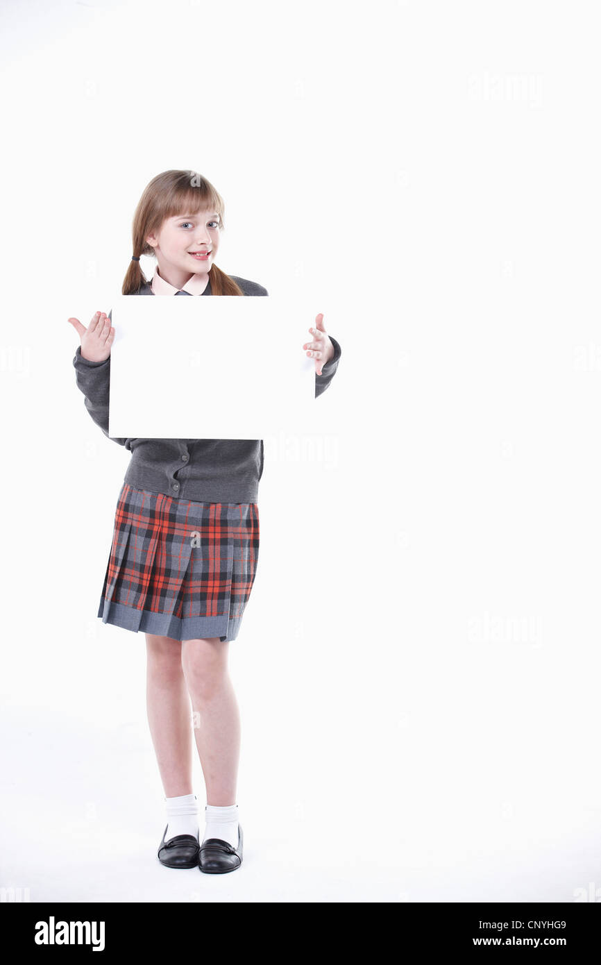 An American student with white board Stock Photo - Alamy