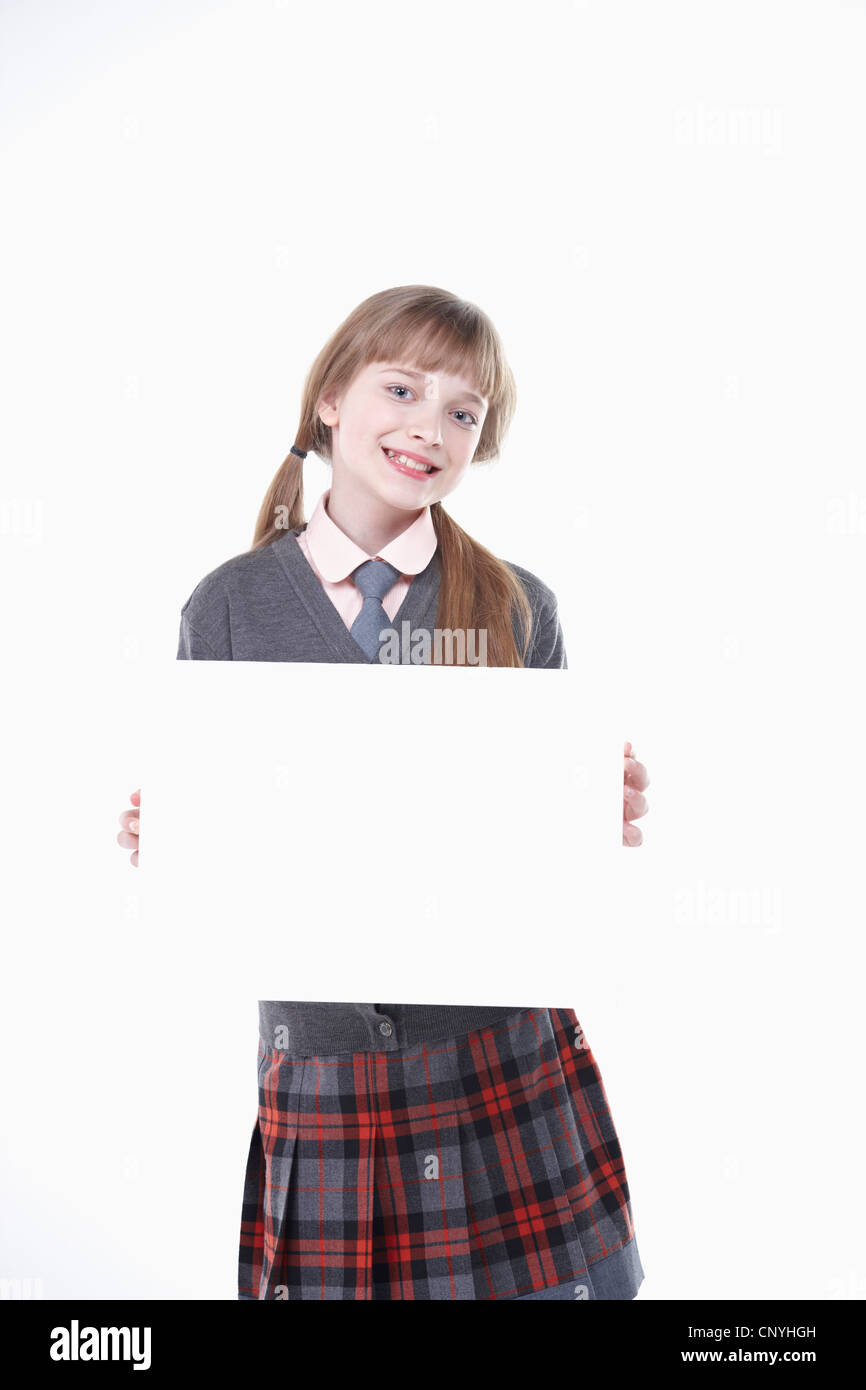 An American student with white board Stock Photo - Alamy