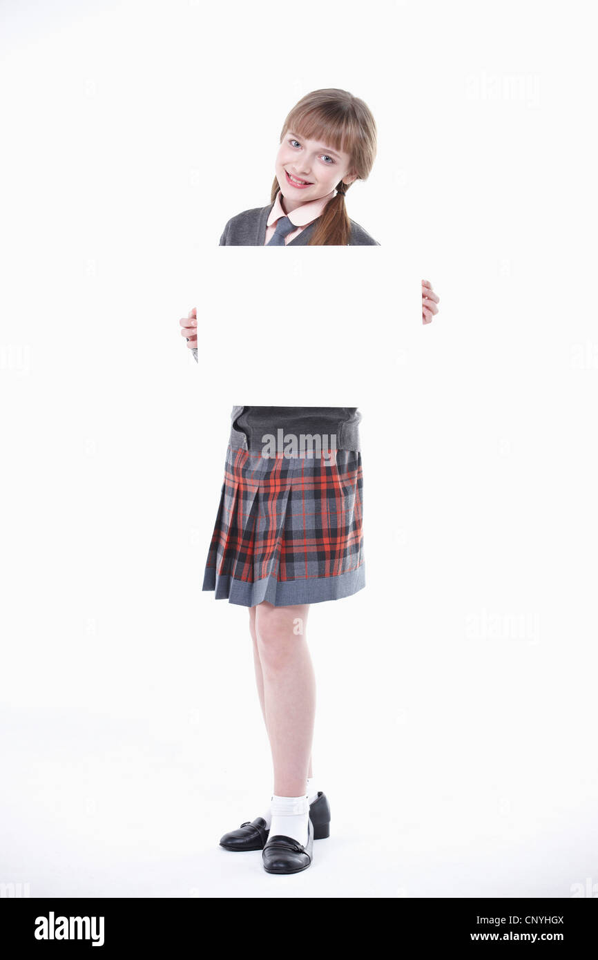An American student with white board Stock Photo - Alamy