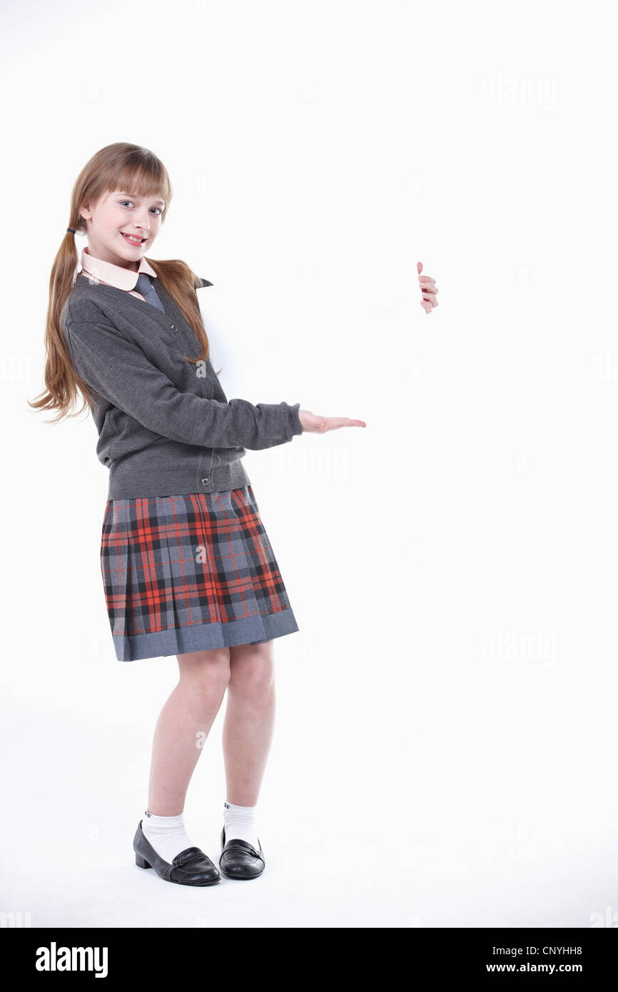 An American student with white board Stock Photo - Alamy