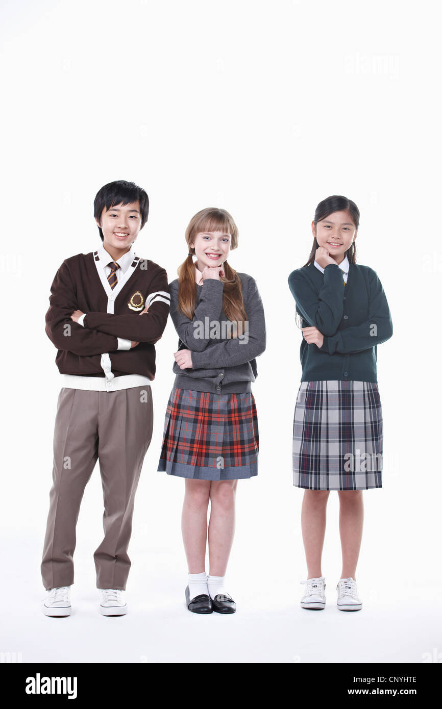 The global students standing with their arms folded Stock Photo - Alamy