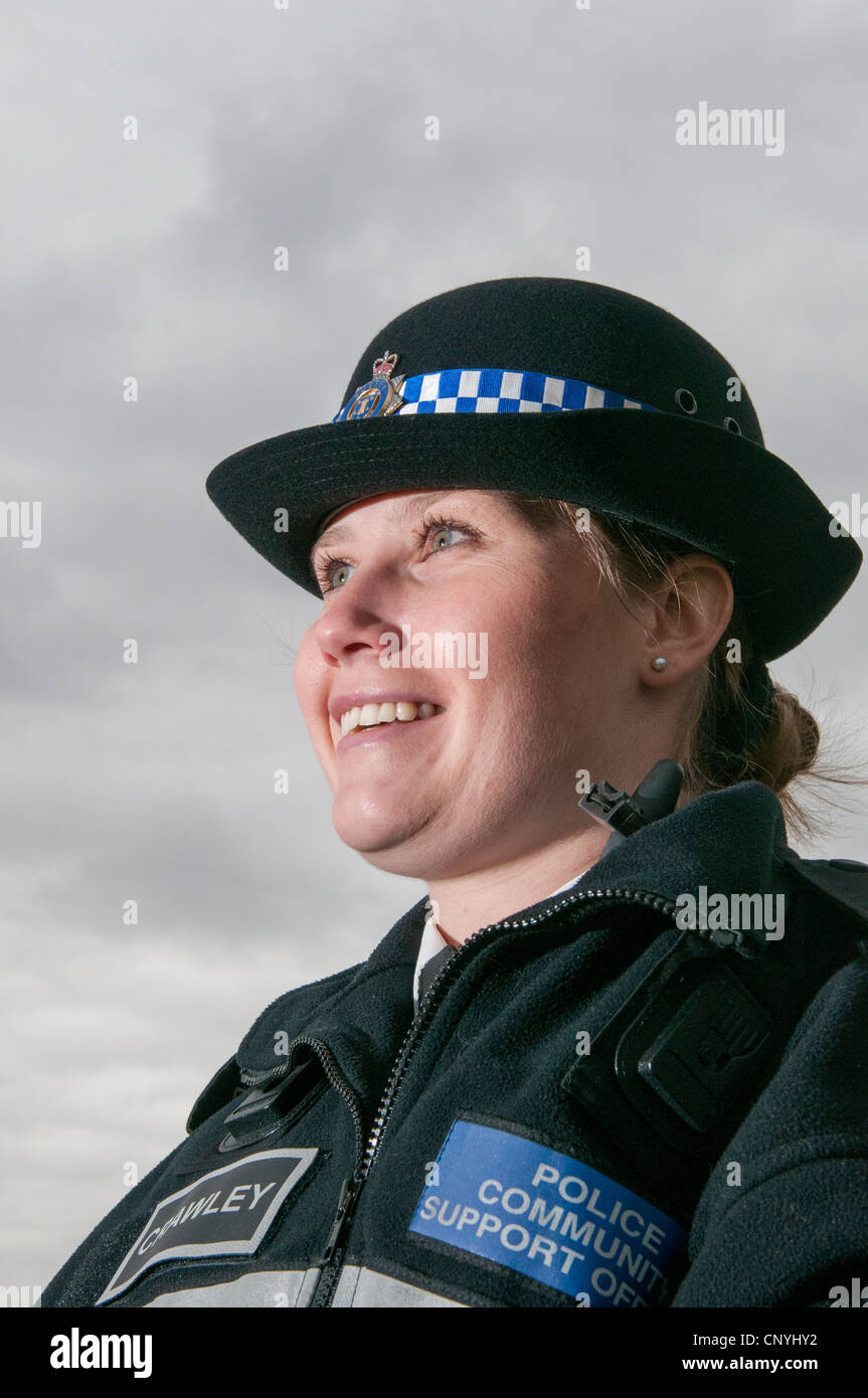 Community Support Officer on the beat Stock Photo - Alamy