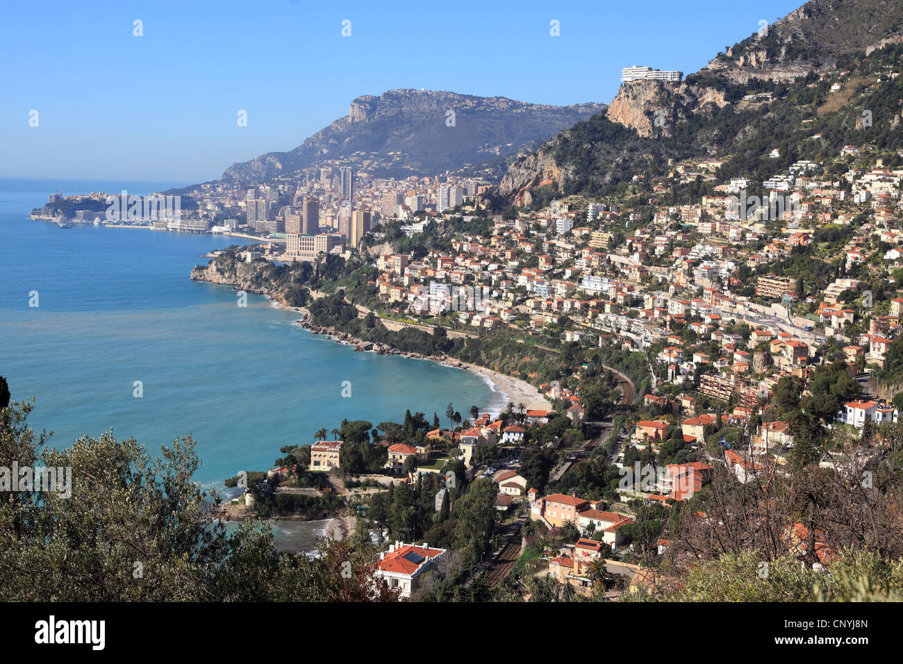 Coastline of Roquebrune Cap Martin Stock Photo - Alamy