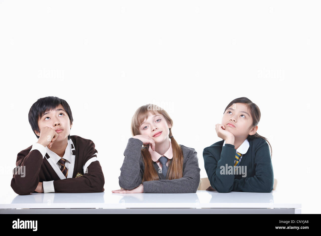 The global students thinking of an idea Stock Photo - Alamy