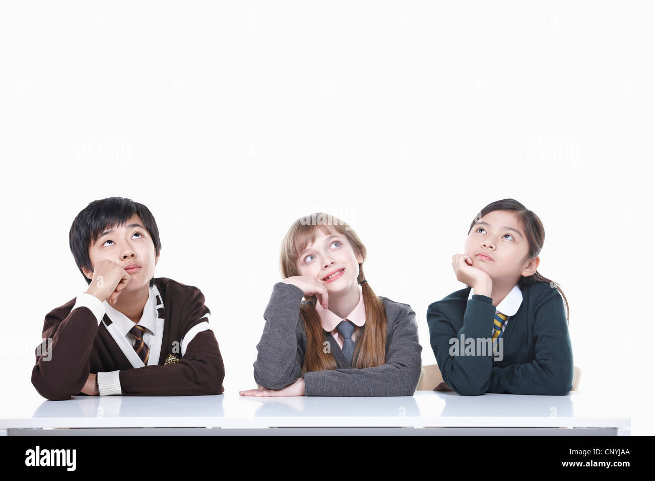 The global students thinking of an idea Stock Photo - Alamy