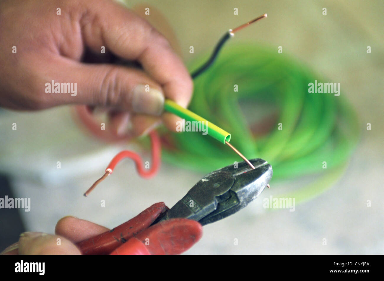 Striping electrical wire hi-res stock photography and images - Alamy