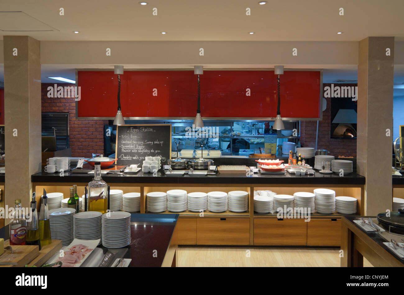 Breakfast bar at a hotel cafe in Phuket, Thailand Stock Photo - Alamy