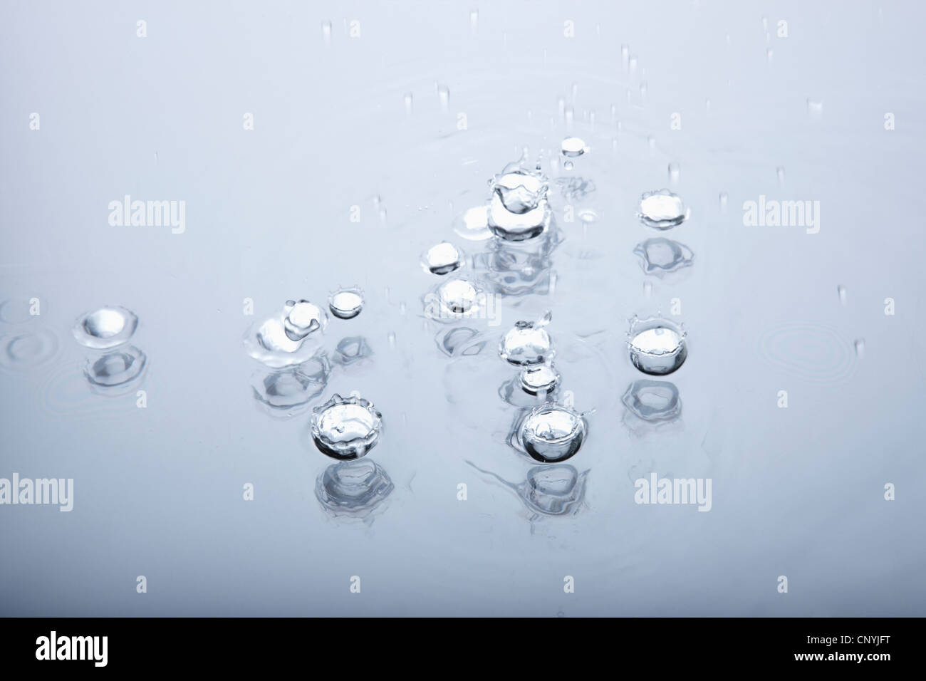 Dropping water onto the surface of water Stock Photo - Alamy