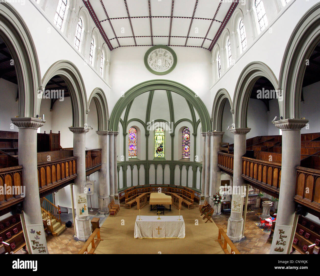 St Paul's Church interior, Honiton, Devon, England UK Stock Photo - Alamy