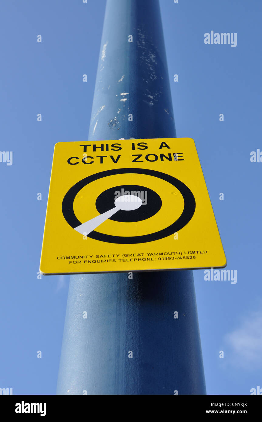 CCTV Zone sign Stock Photo - Alamy