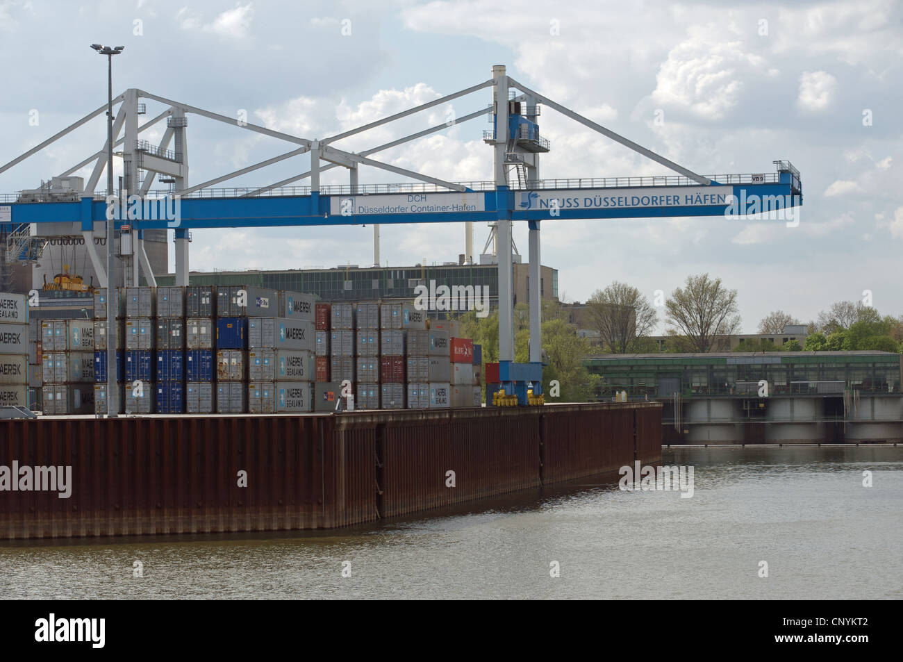 Neuss and Dusseldorf container terminal Germany Stock Photo - Alamy
