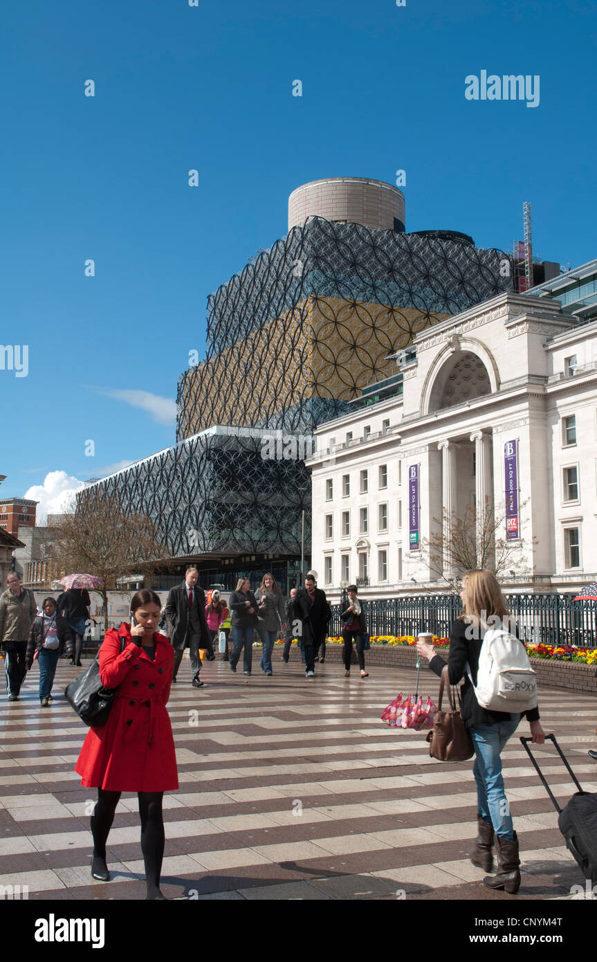 Centenary Way and new library, Birmingham, UK Stock Photo - Alamy