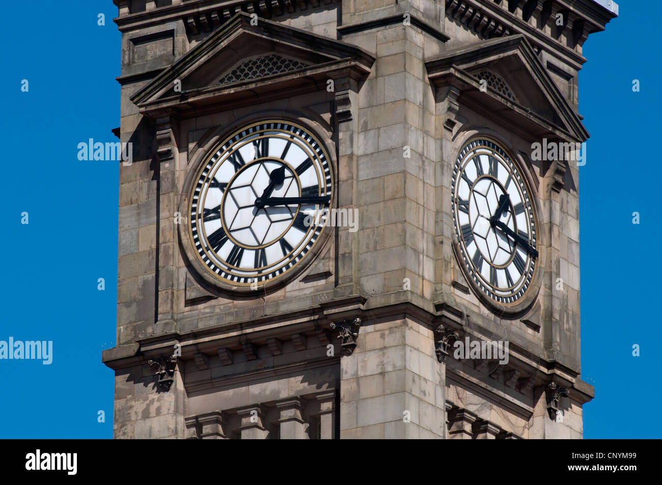 Chamberlain Square clock, Birmingham, UK Stock Photo - Alamy