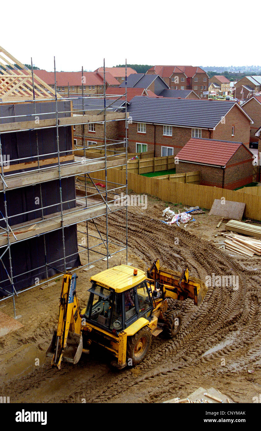 Construction new houses, England. This housing development is part of ...