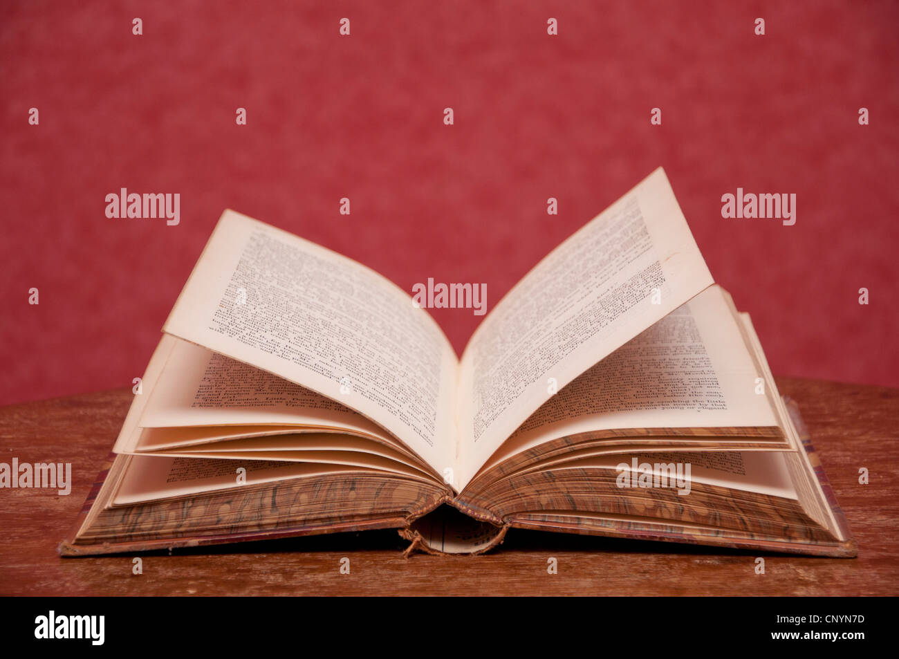 Old antique book with open pages Stock Photo - Alamy