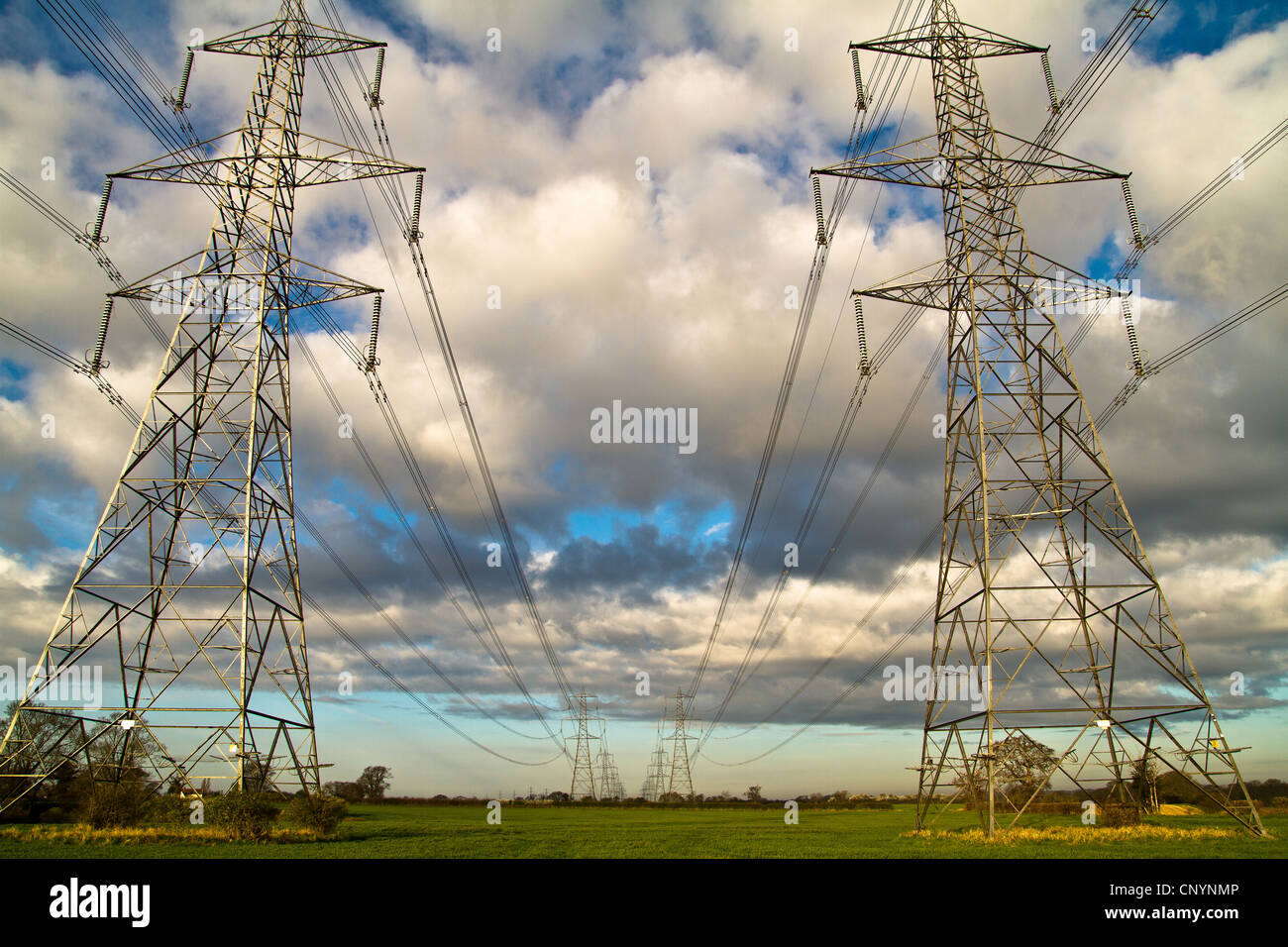 Electricity pylons in rural east hi-res stock photography and images ...