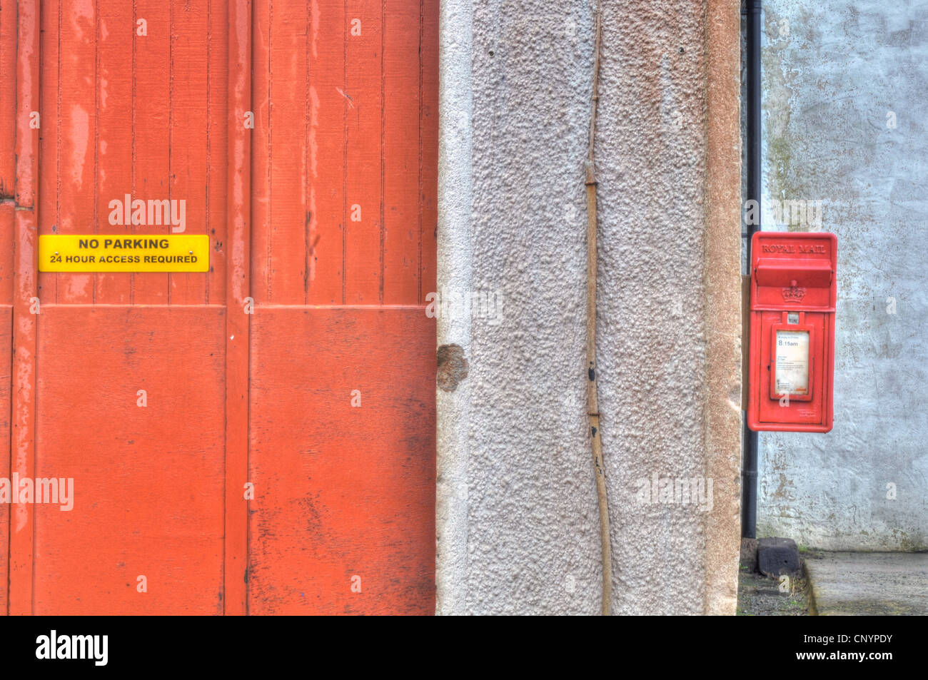 Royal Mail Post Box in rural location on Shetland Scotland Stock Photo ...