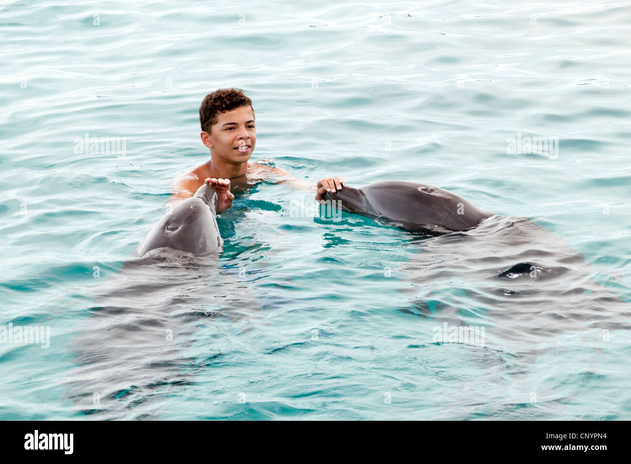 Our happy time on a tropical island Stock Photo - Alamy