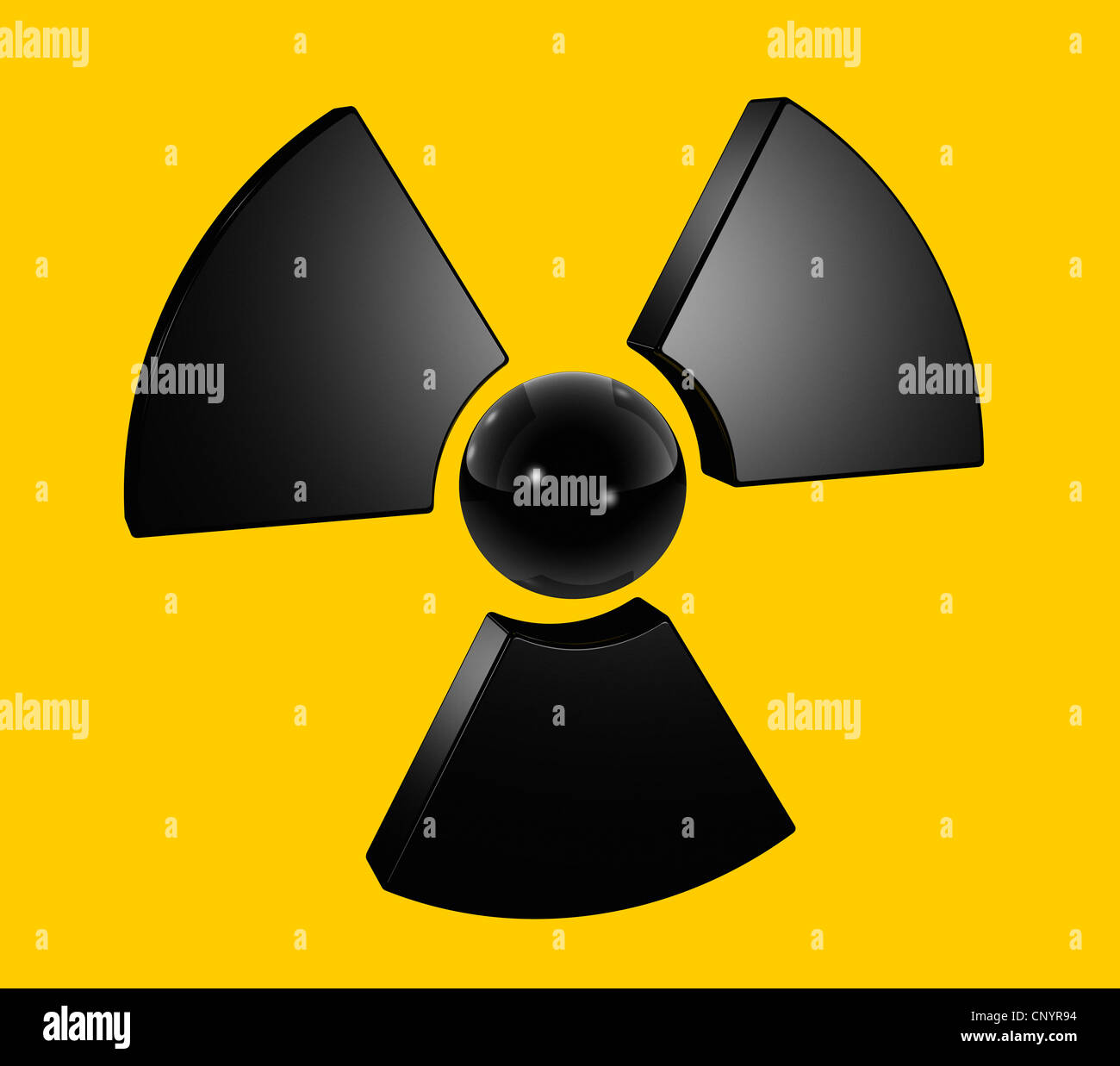 3D radioactive symbol isolated on yellow Stock Photo - Alamy