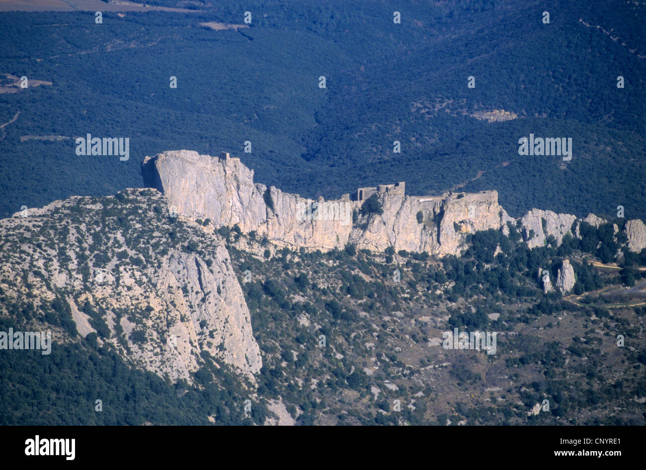 Peyrepertuse castle, Aude, Languedoc-Roussillon region, France Stock ...