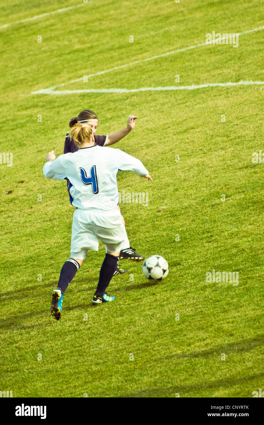 girls playing soccer Stock Photo - Alamy