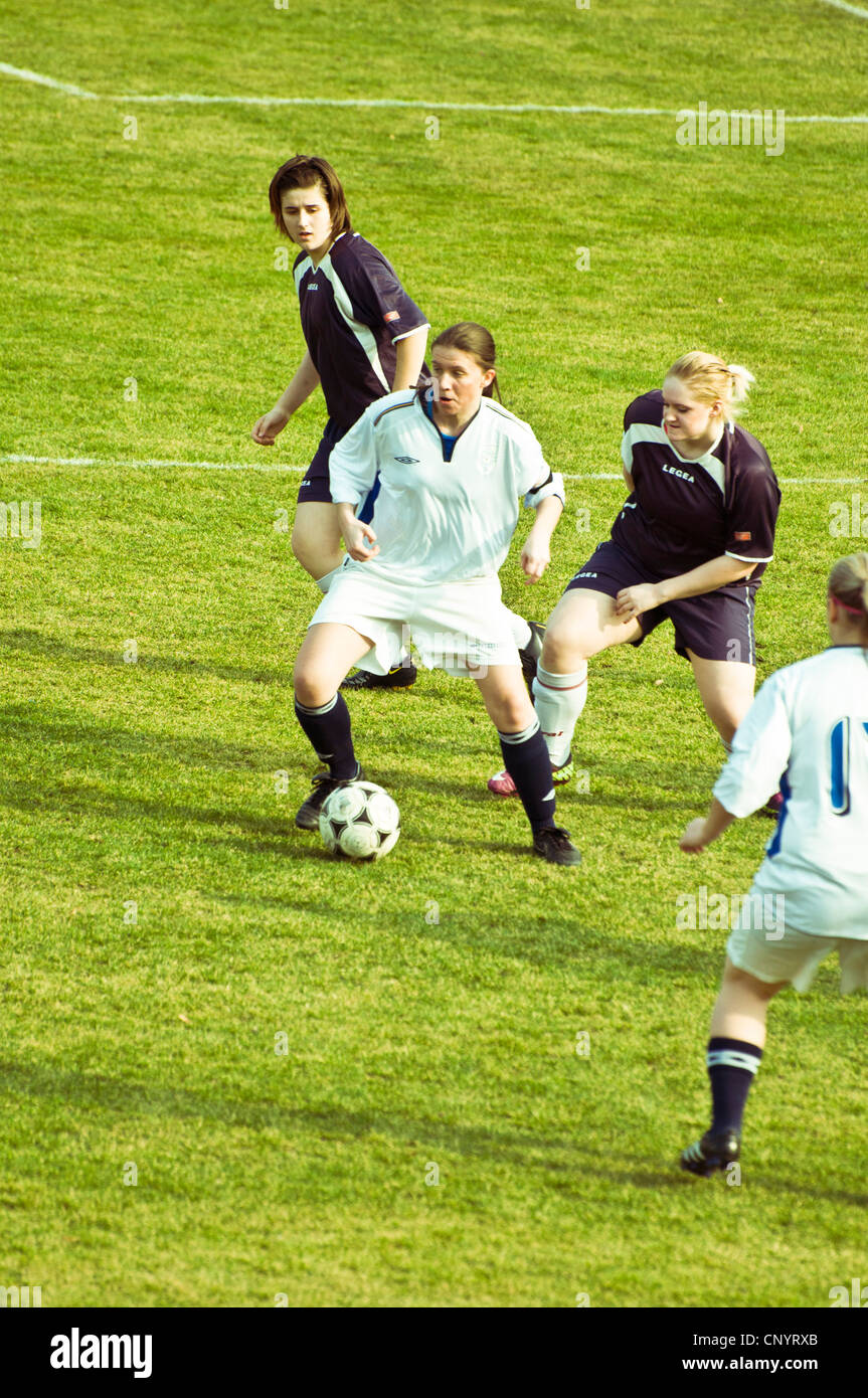 girls playing soccer Stock Photo - Alamy