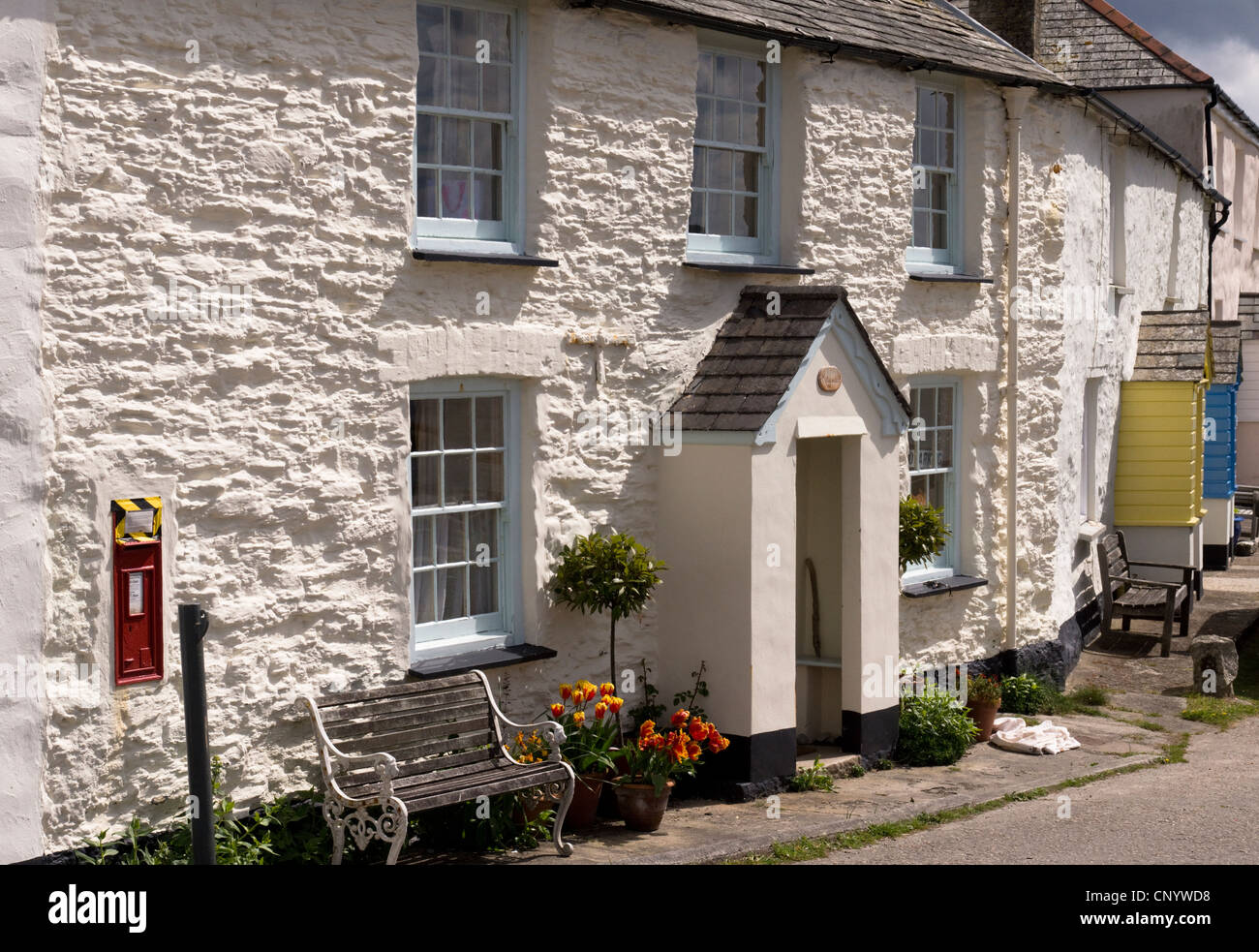 Charleston Harbour in Cornwall England Stock Photo - Alamy