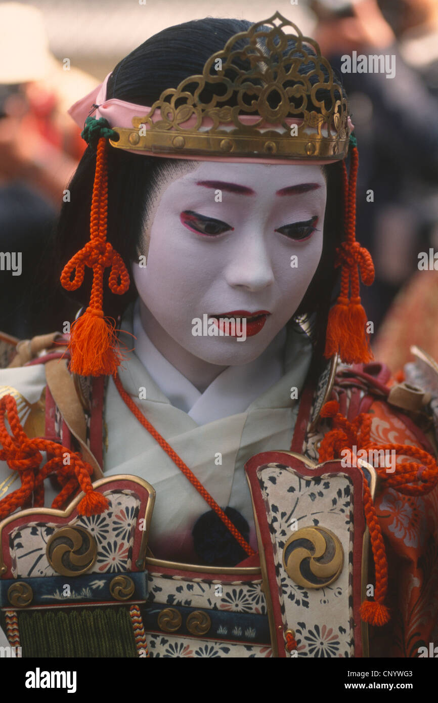 Japan, Kansai, Kyoto, Jidai Matsuri, festival, woman in historical ...