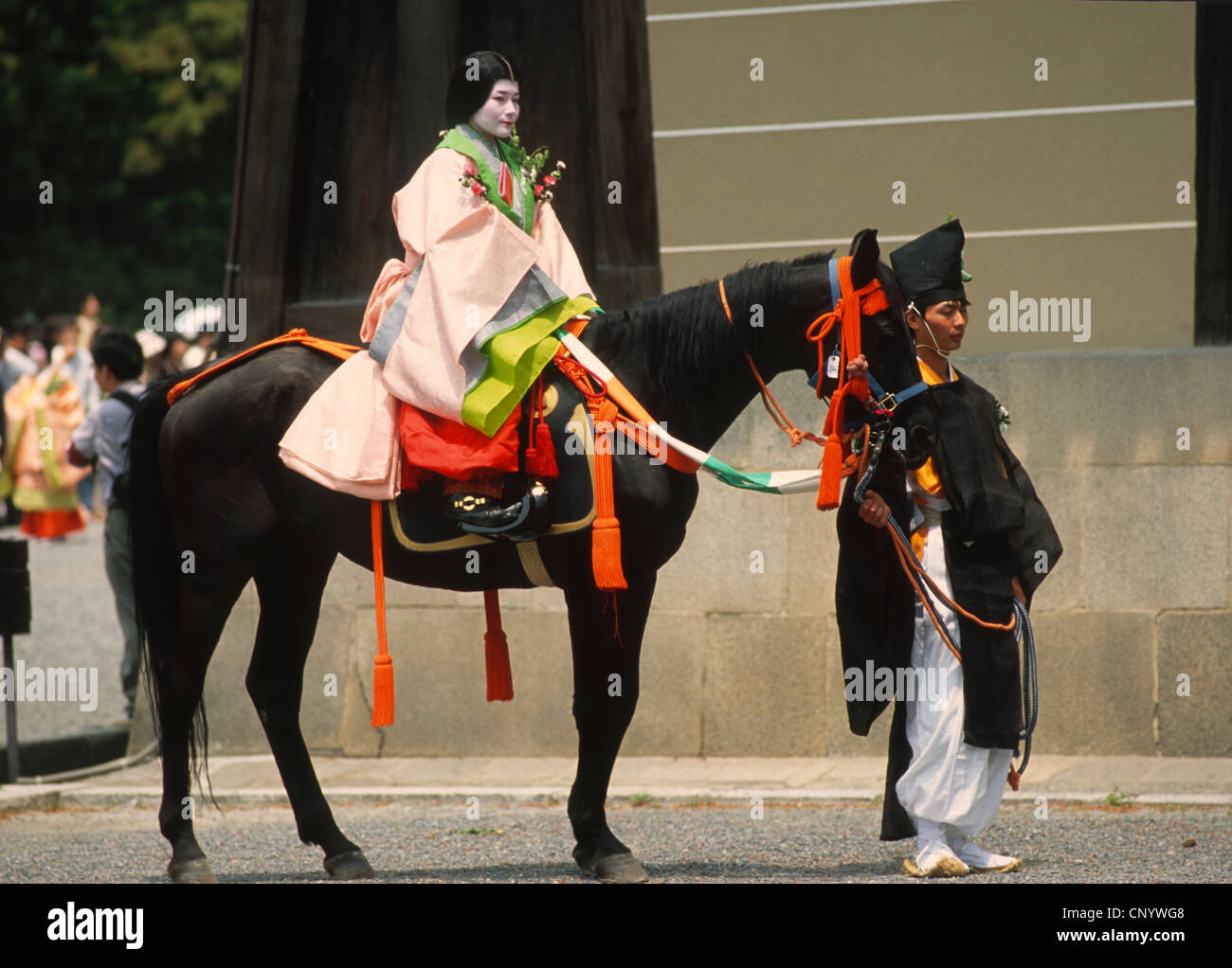 Japan, Kansai, Kyoto, Aoi Matsuri, festival, people in historical ...
