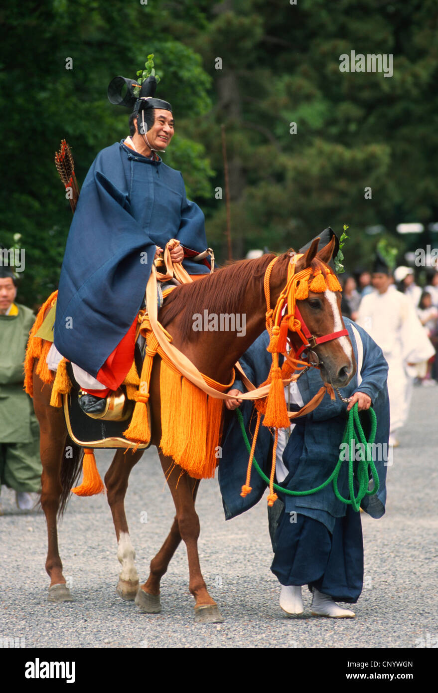 Japan, Kansai, Kyoto, Aoi Matsuri, festival, people in historical ...