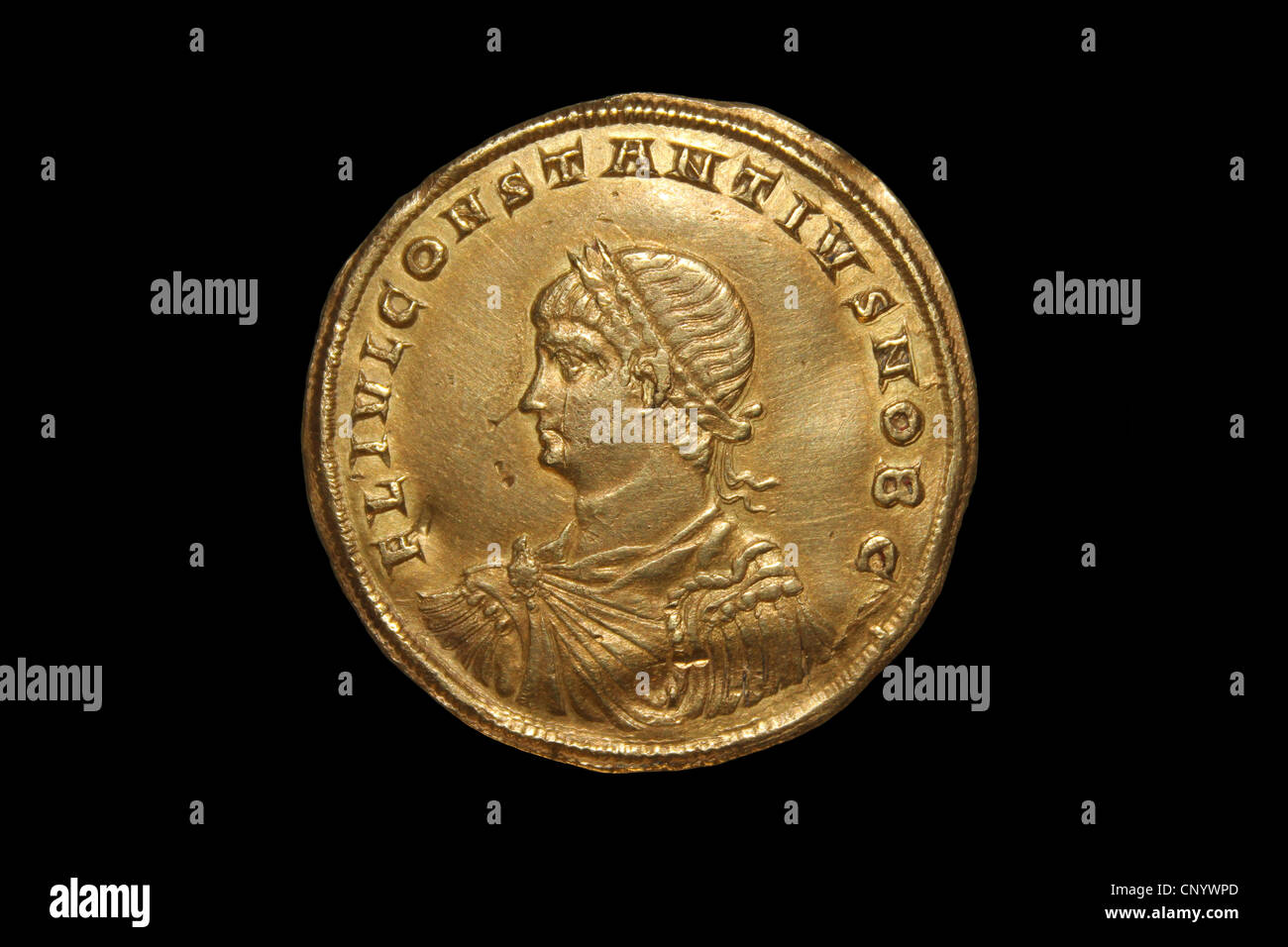 Gold Medallion Of Roman Emperor Constantinus II Stock Photo - Alamy